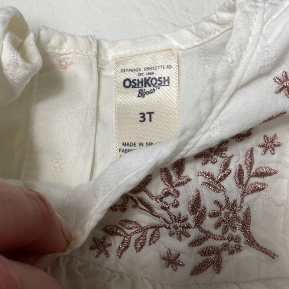 OshKosh B'gosh | Shirts & Tops | Euc Osh Kosh Embroidered Top 3t | Poshmark